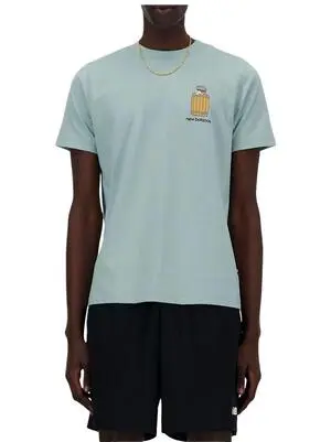NEW BALANCE Sport Essentials Barrel Runner T-shirt Asia Sizing - Blue