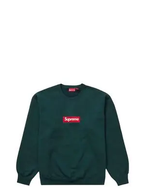 Supreme Box Logo Crewneck Fw22 - Dark Pine