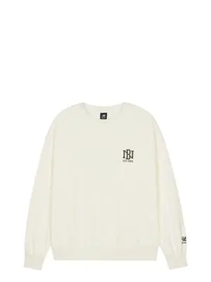 NEW BALANCE Logo Print Sweatshirt Asia Sizing 'white - White/black