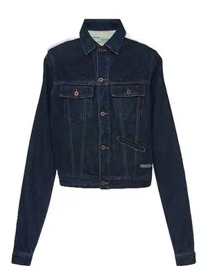 Off-White Paneled Denim Jacket - Blue