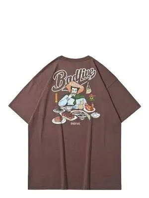LI-NING Badfive Basketball Series Back Sports Short Sleeve - Brown