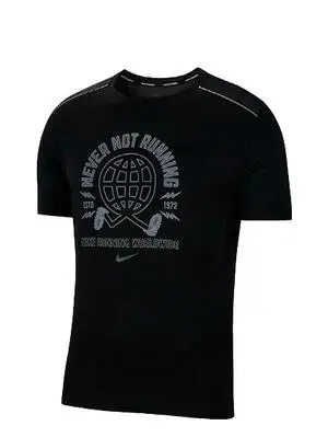 Nike Miler Wild Run Short Sleeve Top - Black
