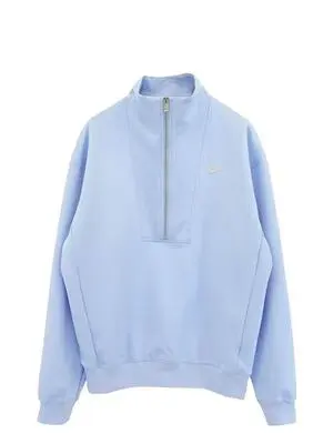 Nike Back Alphabet Logo Printing Half Zipper Stand Collar Asia Edition Blue - Default Colorway