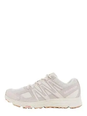 SALOMON X-mission 4 Suede Lace Up Sneakers - Beige/cream