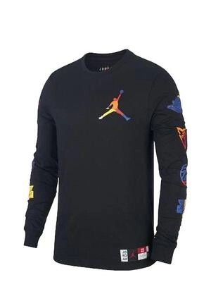 JORDAN Colorful Long Sleeve Shirt - Black