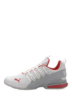 PUMA Axelion Block Low Top Sneakers - White/red