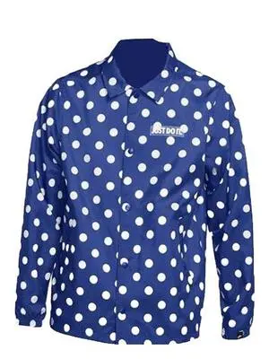 Nike Windproof Polka Dot Long Sleeve Jacket - Blue