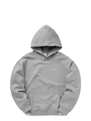 Nike Solo Swoosh Fleece Pullover Hoodie - Grey