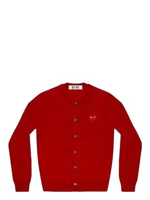 Play Comme Des Garcon Cardigan - Red