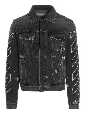 Off-White Printed Denim Jacket - Multi-color