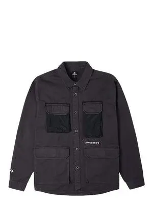 CONVERSE Cozy Utility Woven Shirt Asia Sizing - Black