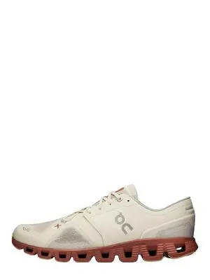 On Cloud X 3 Sneakers - Beige/burgundy