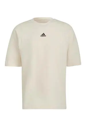 Adidas Solid Color Logo Sports Short Sleeve Yellow White - Multi-color