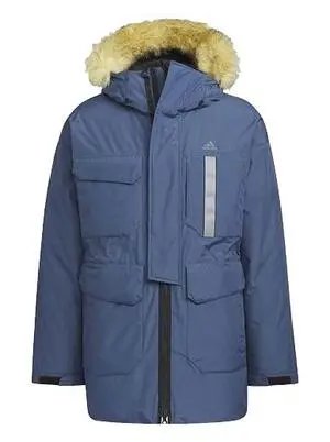 Adidas Furry Down Parka - Blue