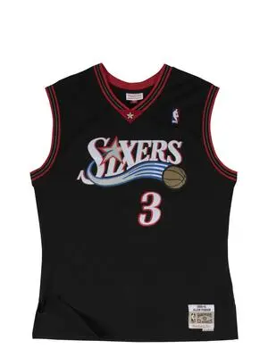Mitchell & Ness Allen Iverson Philadelphia 76ers 2000-01 Road Swingman Jersey - Black/white/red
