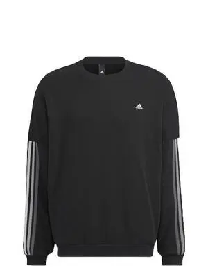 Adidas Striped Round Neck Pullover - Multi-color