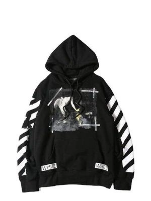 Off-White Caravaggio Printed Hooded Sweatshirt - Black