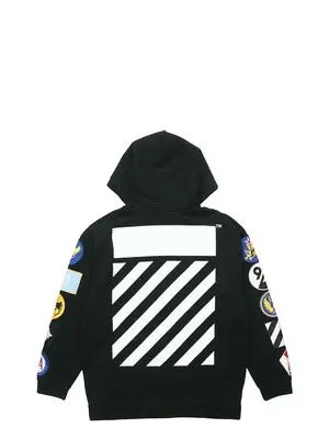Off-White Graphic Zip-up Hoodie - Black