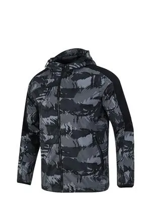 Adidas Camouflage Zip-up Hooded Jacket - Black