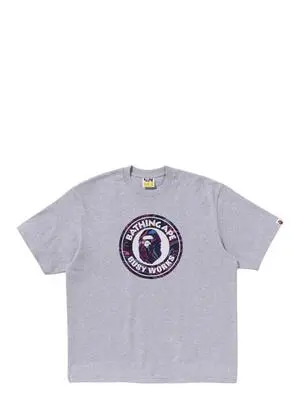 A BATHING APE Camo Busy Works Relaxed Fit Tee - Gray