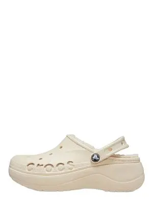 CROCS Baya Platform Lined Clog - Beige