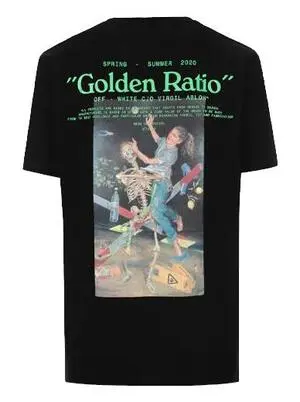 Off-White Skeleton Character Printing Short Sleeve Ordinary Version - Black