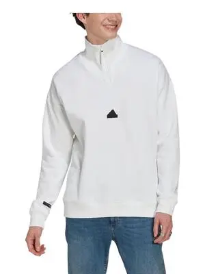 Adidas Long Sleeve Half-zip Pullover With Stand Collar - Default Colorway
