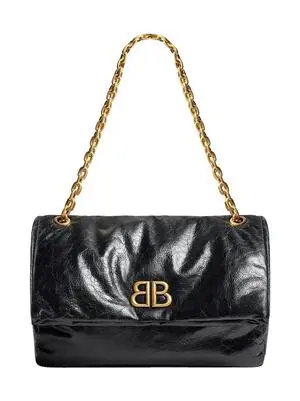 Balenciaga Monaco Chain Bag - Black