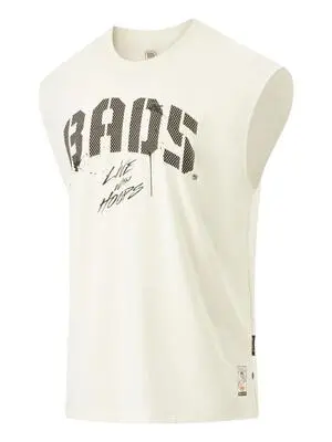 LI-NING Badfive Graphic Basketball Tank - Beige/black