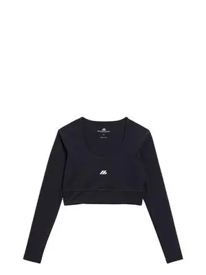 Balenciaga Activewear Long Sleeve Sports Bra - Black