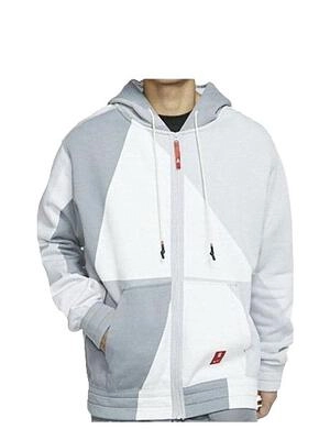 Nike Kyrie Irving Basketball Fleece Lined Hooded Jacket - Grey