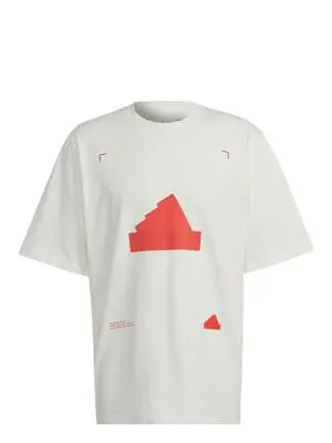 Adidas Ss22 Geometry Pattern Printing Casual Short Sleeve Jade White T-shirt - Multi-color