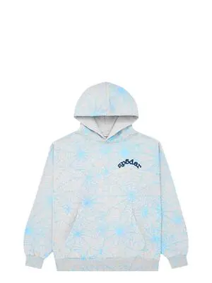 SP5DER Aop Web Hoodie - Grey/blue
