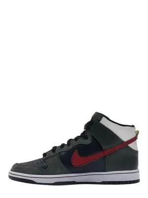Nike Dunk High Premium Sneakers - Black/grey/red