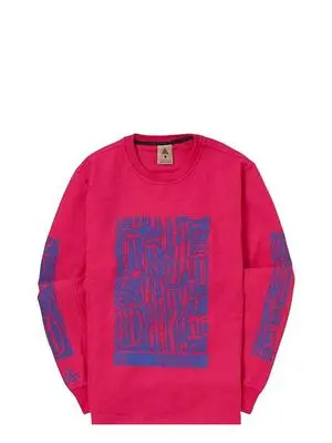 Nike Long Sleeve Pullover With Graphic Print - Red