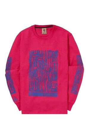 Nike Long Sleeve Pullover With Graphic Print - Red