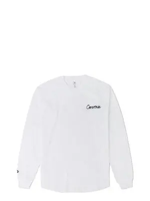 CONVERSE Chain Stitch Long Sleeve Raglan T-shirt - White