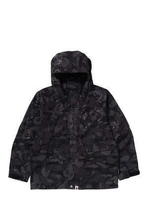 A BATHING APE Laminated Camouflage Snowboard Jacket - Black