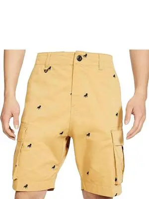 Nike Animal Embroidered Prints Shorts - Yellow