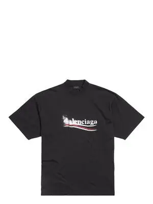 Balenciaga Political Stencil T-shirt 'black White - Black/white