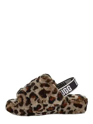 UGG Fluff Yeah Print Slipper - Leopard