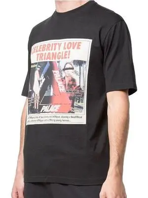 PALACE Love Triangle Printing Short Sleeve - Black