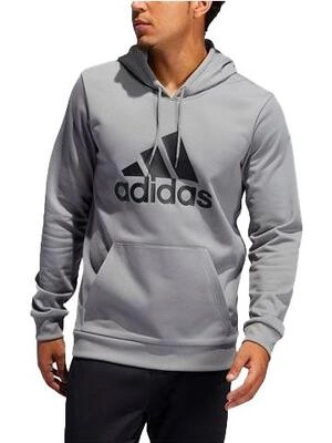 Adidas Large Logo Pullover Hoodie - Grey
