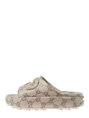 Gucci Gucci GG Slide Sandal Beige/ebony