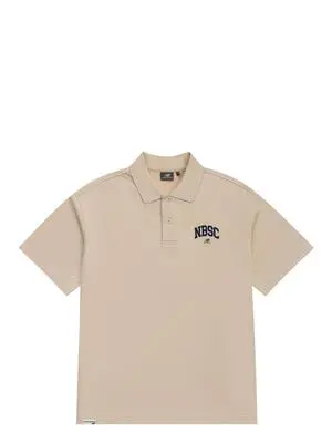 NEW BALANCE Logo Polo Tee Asia Sizing 'beige - Beige/black