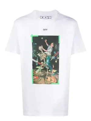 Off-White Painting Print Short Sleeve Tee - White