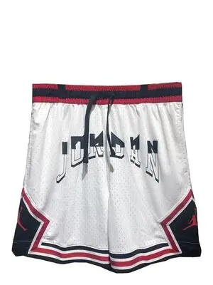 JORDAN Dri-fit Sport Diamond Shorts - White/red