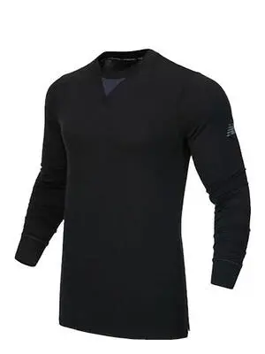 NEW BALANCE Round Neck Forked Long Sleeves - Black