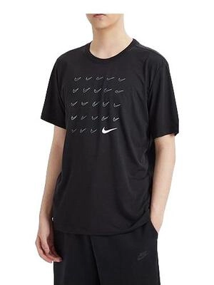 Nike Dri-fit Swoosh Training Short Sleeve - Black