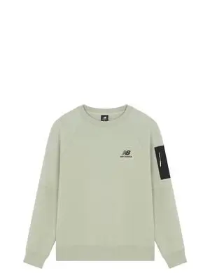 NEW BALANCE Logo Printing Round Neck Pullover - Green